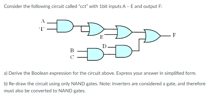 Solved Consider the following circuit called "cct" with 1bit | Chegg.com