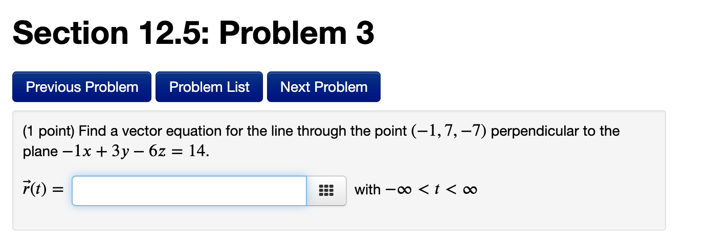 Solved Section 12.5: Problem 1 Previous Problem Problem List | Chegg.com