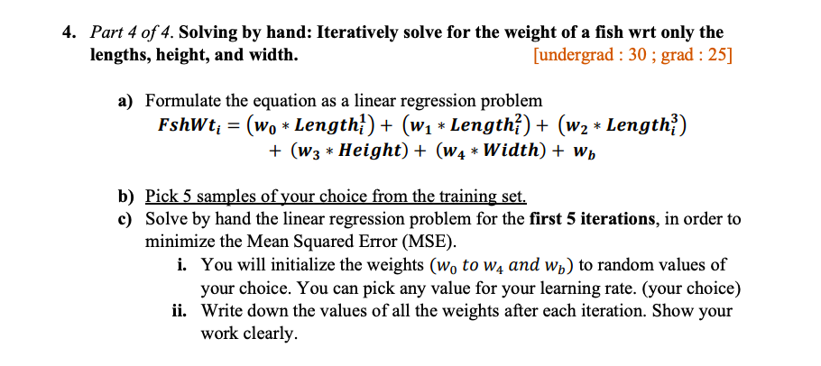 Part 4 of 4. Solving by hand: Iteratively solve for | Chegg.com
