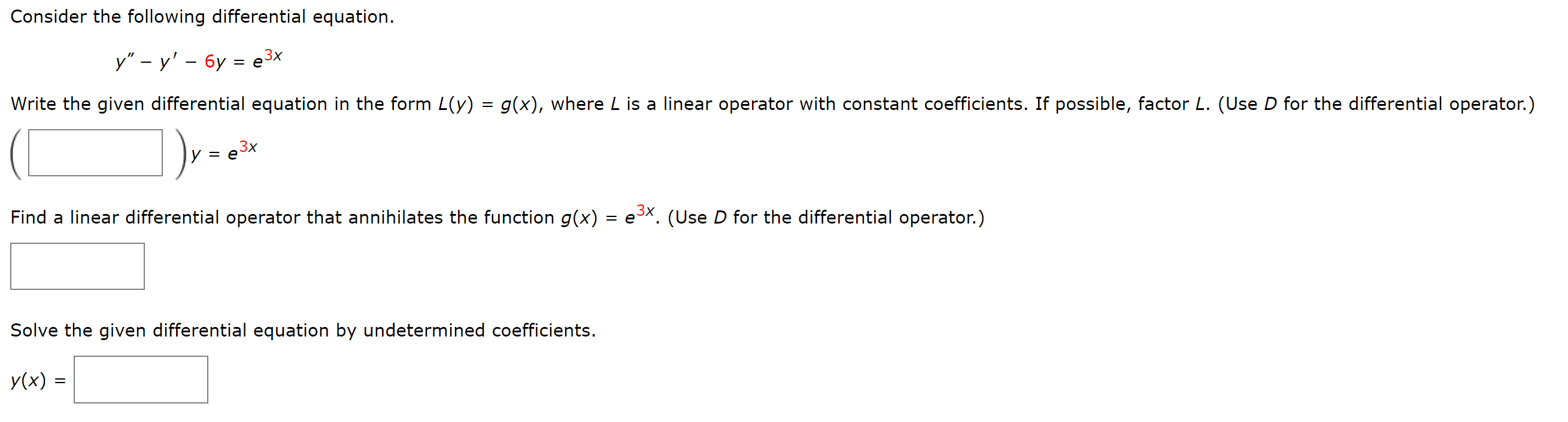 Solved Consider the following differential | Chegg.com