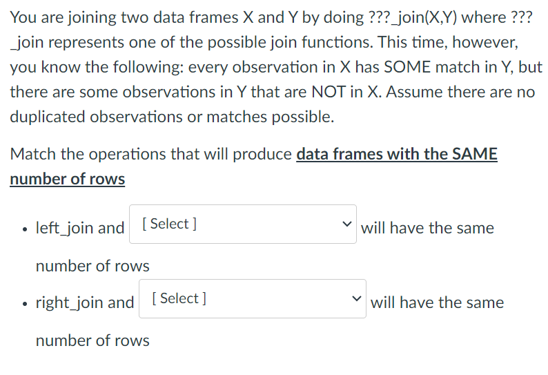 Solved You are joining two data frames X and Y by doing ??? | Chegg.com