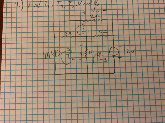 Solved Find I1, I2, I3, V1, Vo | Chegg.com