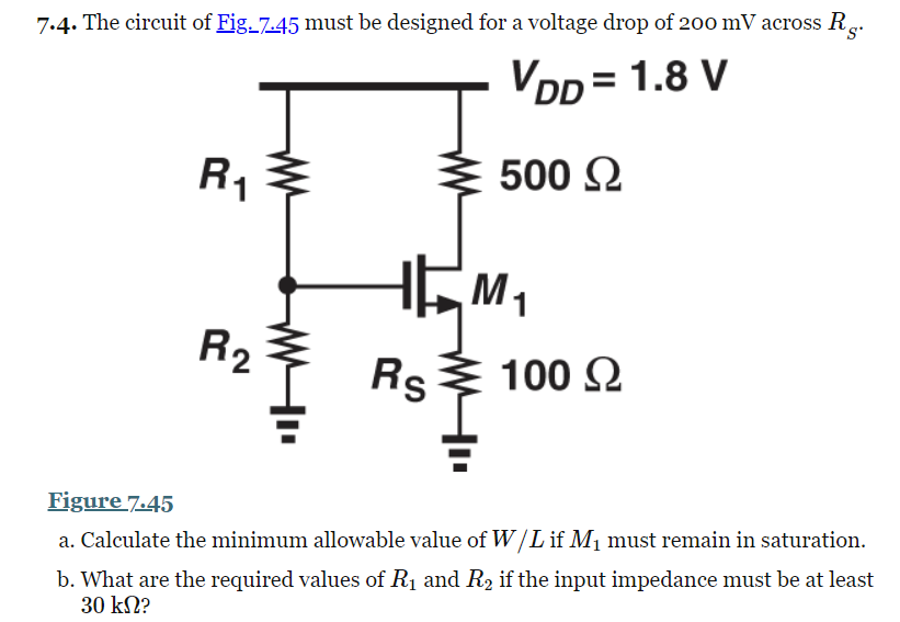 Solved Figure 7.45a. ﻿Calculate the minimum allowable value | Chegg.com