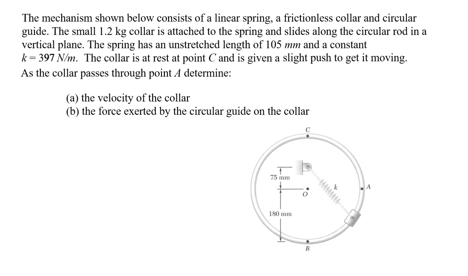 Solved The mechanism shown below consists of a linear | Chegg.com