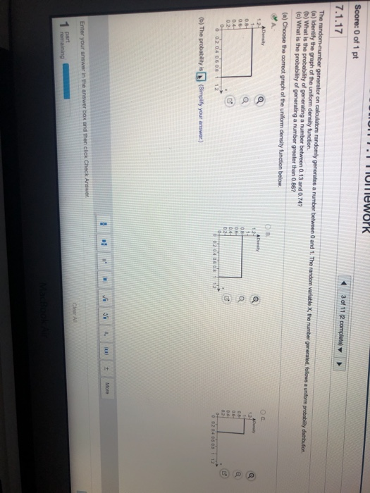 Solved The random number generator on calculators randomly | Chegg.com