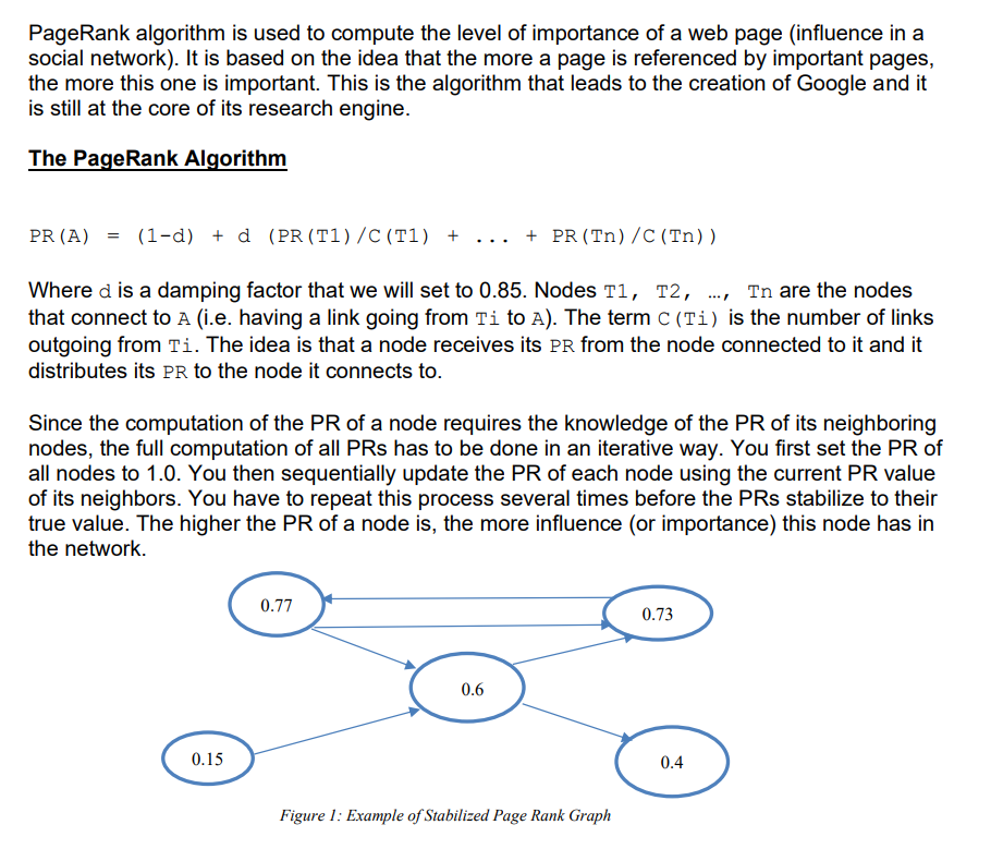 Solved public class GraphReader { /** * @param args | Chegg.com