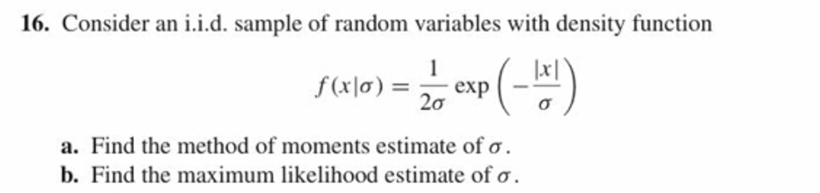 Solved Consider an i.i.d. ﻿sample of random variables with | Chegg.com