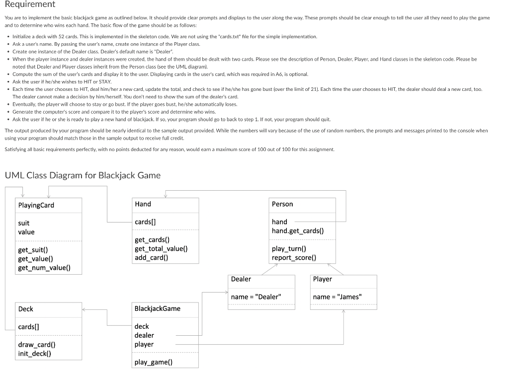 Solved import random class PlayingCard: def __init__(self, | Chegg.com