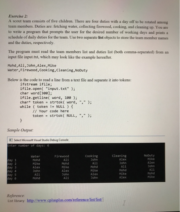 Solved Exercise 2: A scout team consists of five children. | Chegg.com