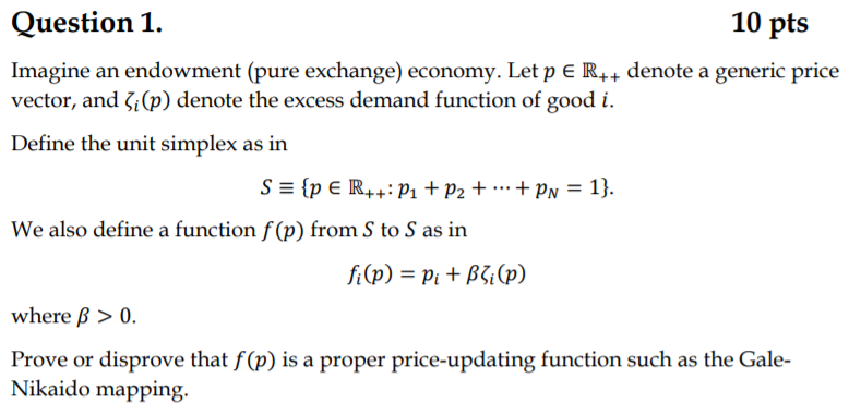 Solved 10 pts Question 1. Imagine an endowment (pure | Chegg.com