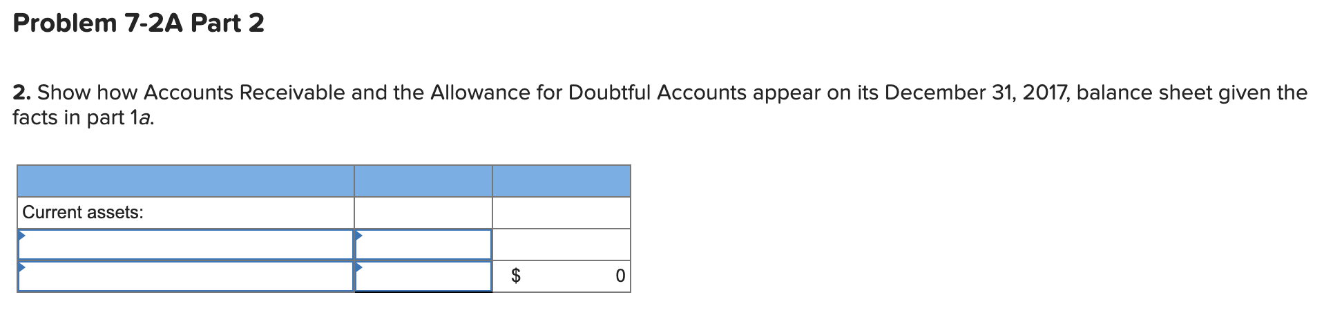 Required information Problem 7-2A Estimating and | Chegg.com
