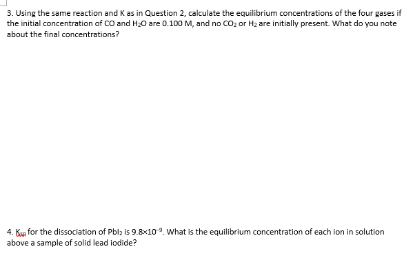 Solved Use RICE tables to determine pressures or | Chegg.com