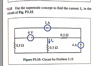 Solved 13.15 Use the supernode concept to find the current | Chegg.com