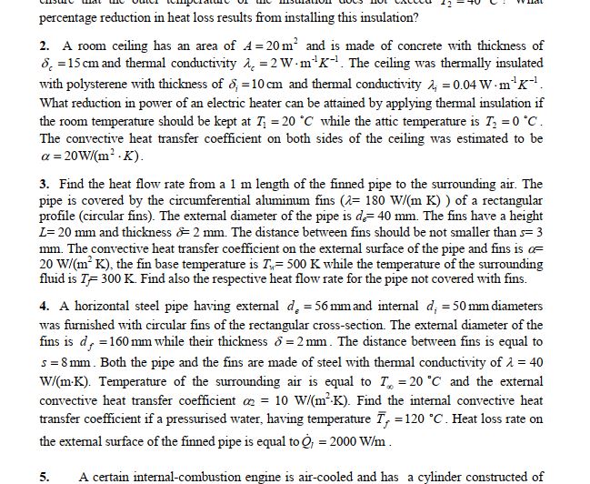 Solved 2. A room ceiling has an area of A=20 m2 and is made | Chegg.com
