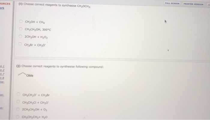 Solved FULL SCREEN PRINTER VERSION BACK ESOURCES (a) Choose | Chegg.com