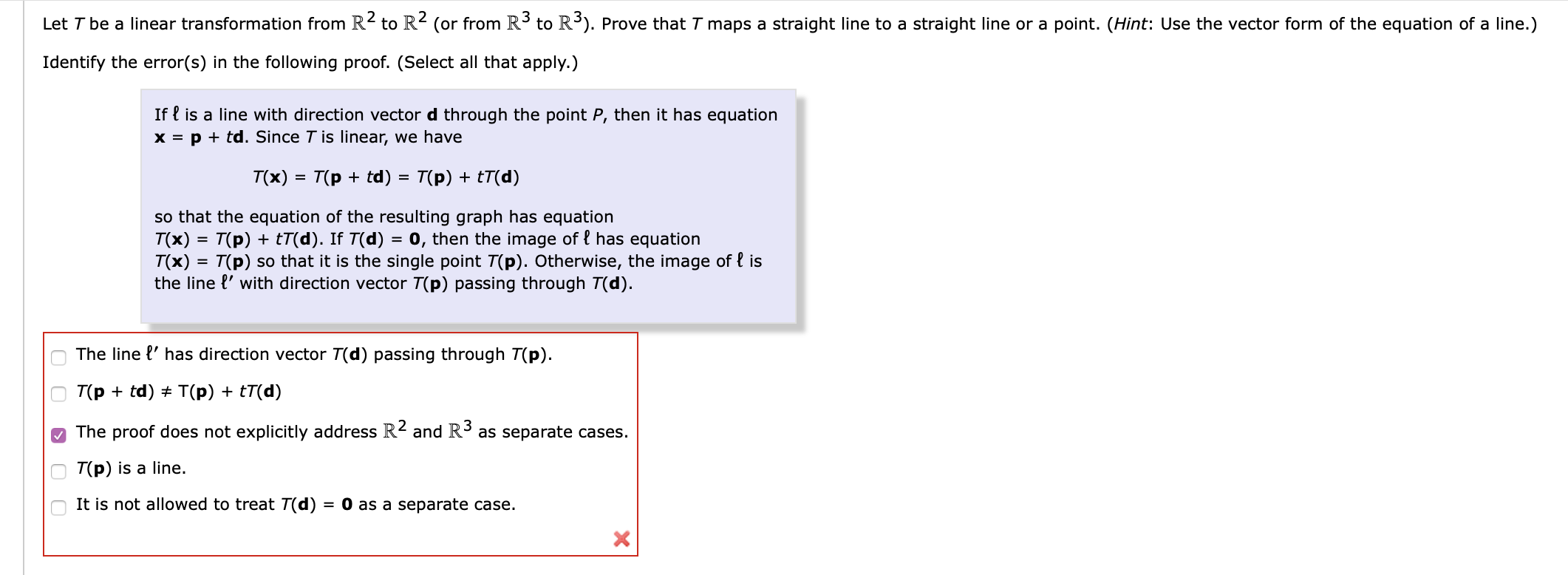 Solved Let T be a linear transformation from R2 to R2 (or | Chegg.com