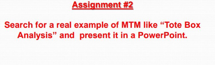 Solved Assignment #2 Search for a real example of MTM like | Chegg.com