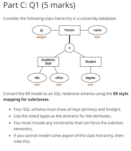 Solved Part C: Q1 (5 marks) Consider the following class | Chegg.com