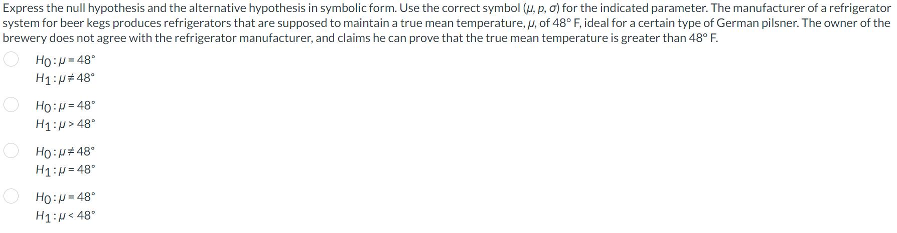Solved Express the null hypothesis and the alternative | Chegg.com