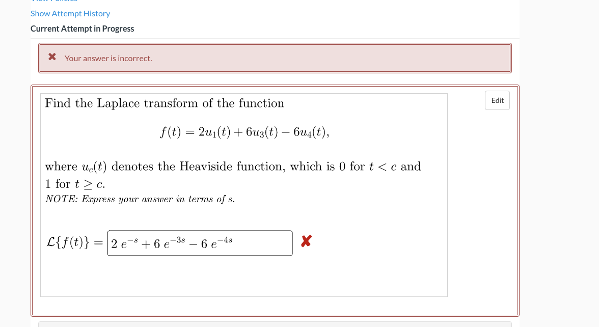 Solved Find the Laplace transform of the function | Chegg.com