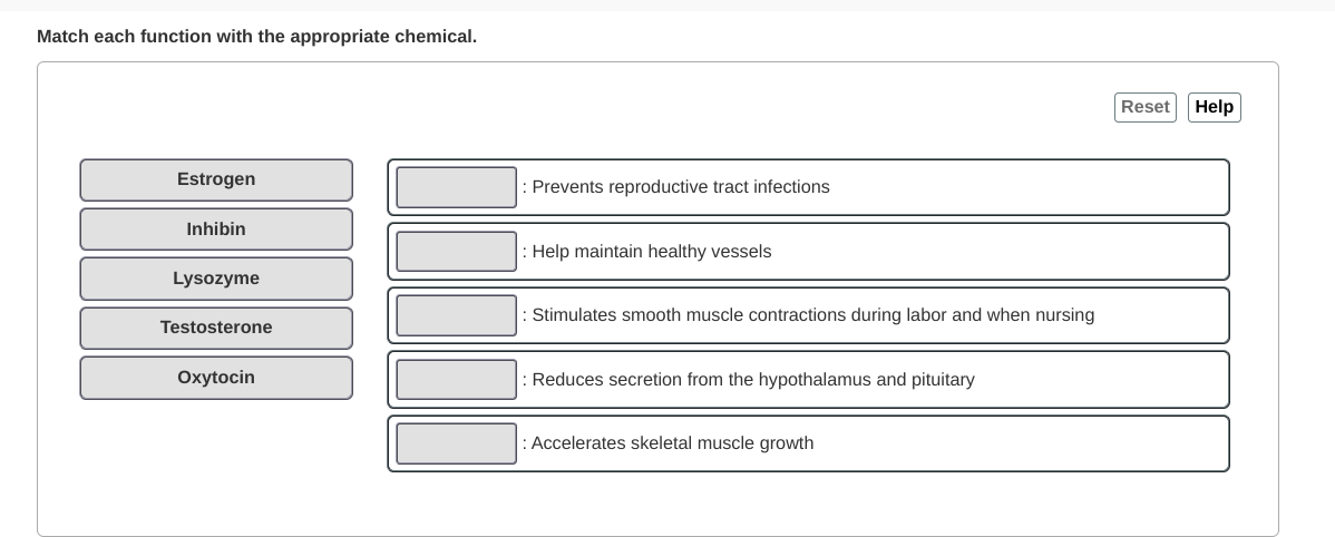 Solved Match each function with the appropriate chemical. | Chegg.com