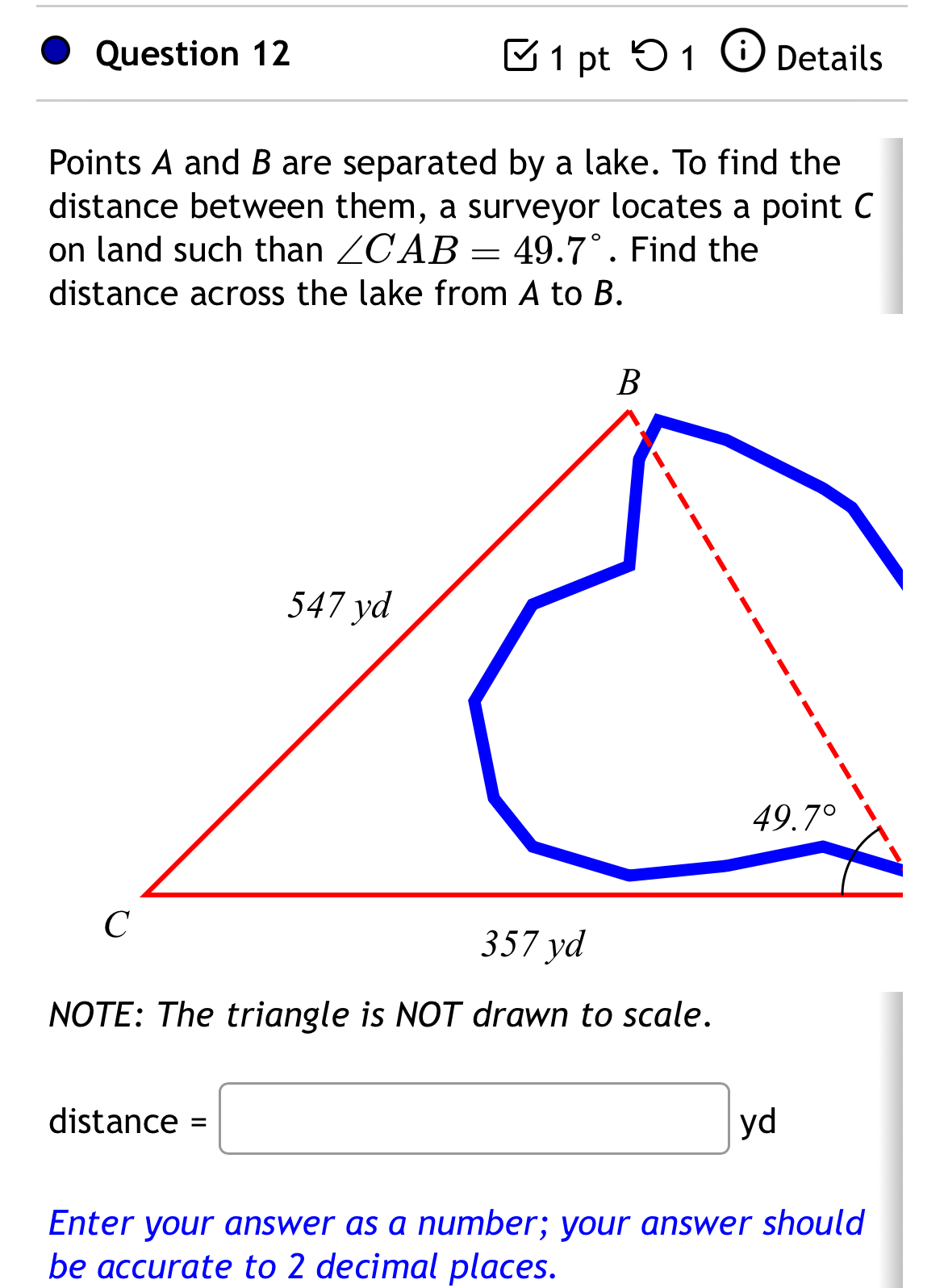 Solved A triangular field has sides of lengths 31,52,62ft. | Chegg.com