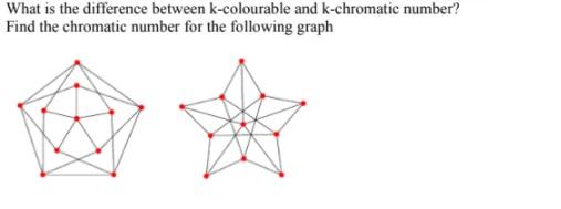 Solved What is the difference between k-colourable and | Chegg.com