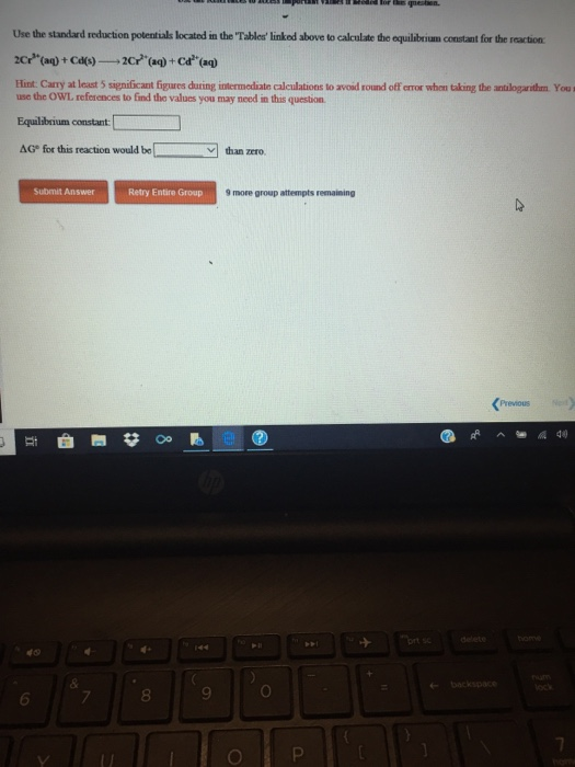 Solved Use the standard reduction potentials located in the | Chegg.com
