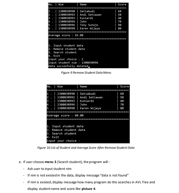 Solved Create a program using AVL Tree concept to store data | Chegg.com