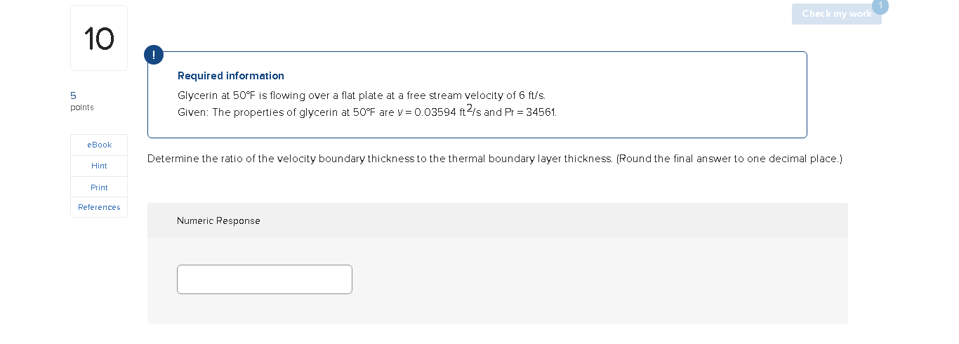 Solved Required information Glycerin at 50∘F is flowing over | Chegg.com