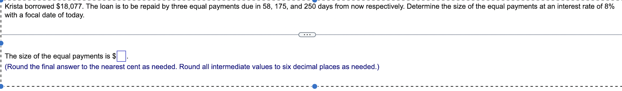Solved with a focal date of today. The size of the equal | Chegg.com