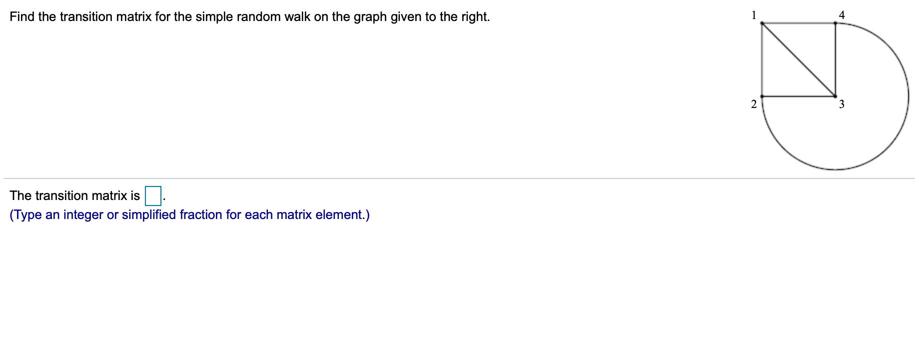 Solved Find the transition matrix for the simple random walk | Chegg.com