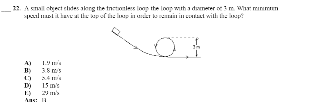 Solved 22. A small object slides along the frictionless | Chegg.com