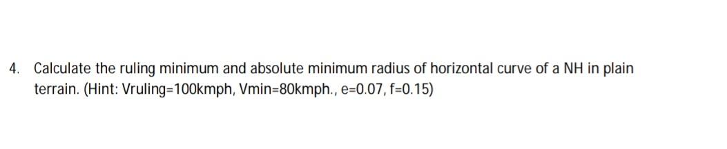 Solved 4. Calculate the ruling minimum and absolute minimum | Chegg.com
