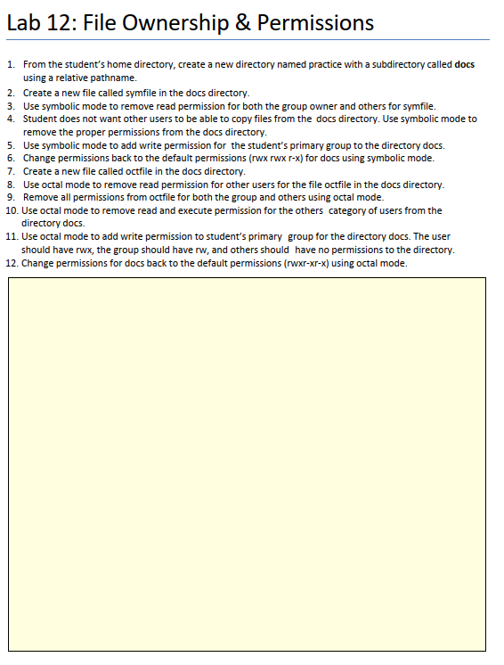 Solved Hello, I have the Linux assignment, which should be | Chegg.com
