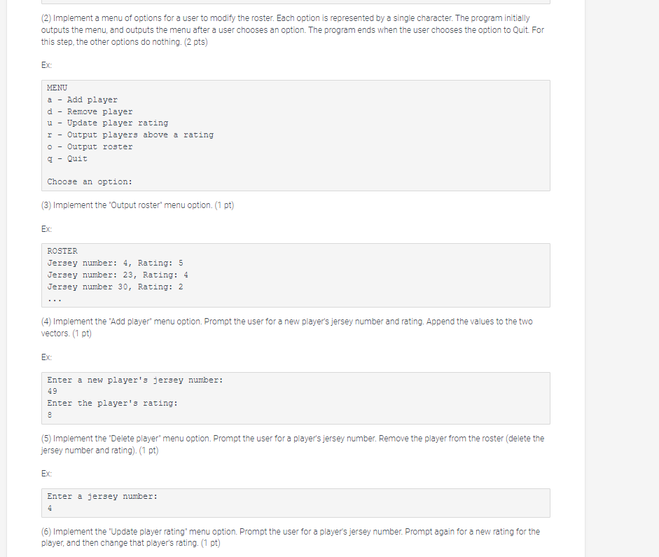 Solved 13.7 LAB*: Program: Soccer team roster (Dictionaries) | Chegg.com