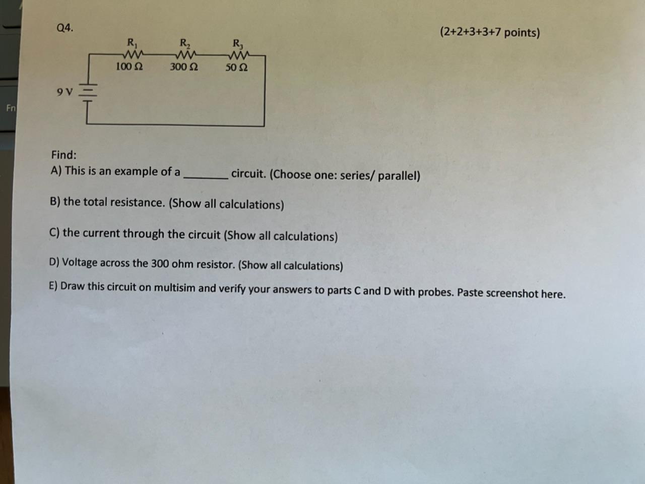 Solved (2+2+3+3+7 points ) Find: A) This is an example of a | Chegg.com