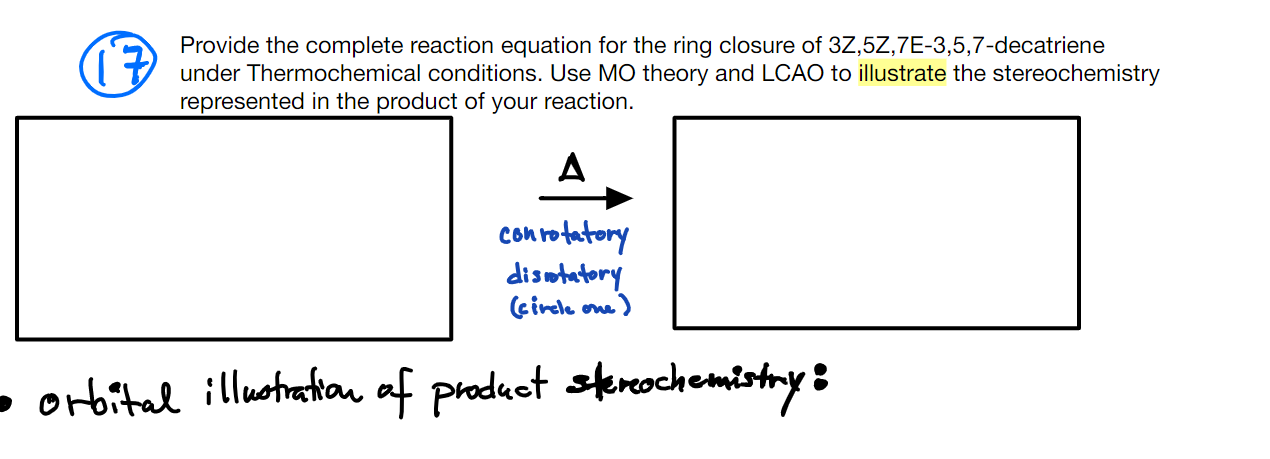 Solved Provide the complete reaction equation for the ring | Chegg.com