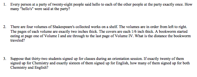 Solved 1. Every person at a party of twenty-eight people | Chegg.com