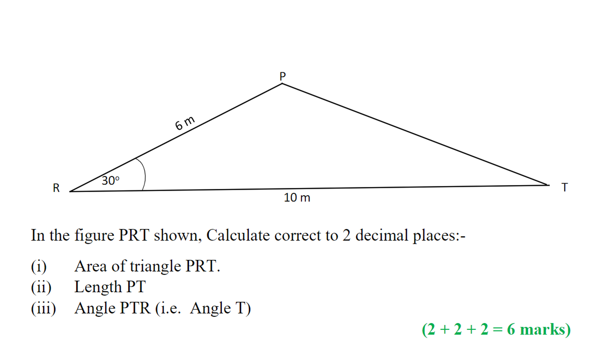 Solved In the figure PRT shown, Calculate correct to 2 | Chegg.com