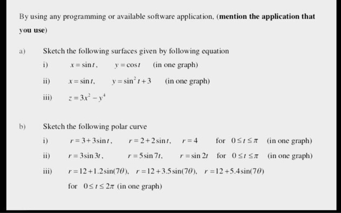 Solved By using any programming or available software | Chegg.com