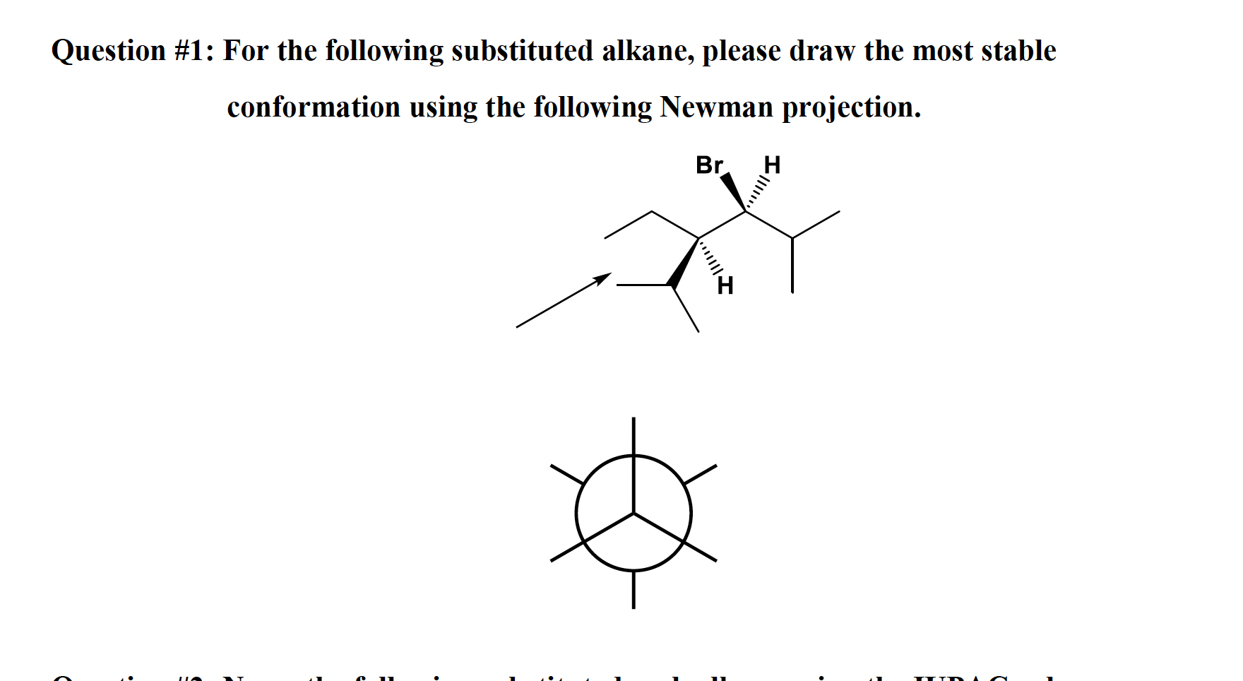 Solved Question #1: For the following substituted alkane, | Chegg.com