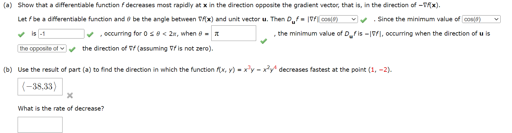 Solved (a) Show that a differentiable function f decreases | Chegg.com