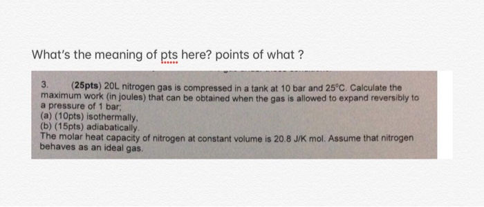 Solved What's the meaning of pts here? points of what? 3. | Chegg.com