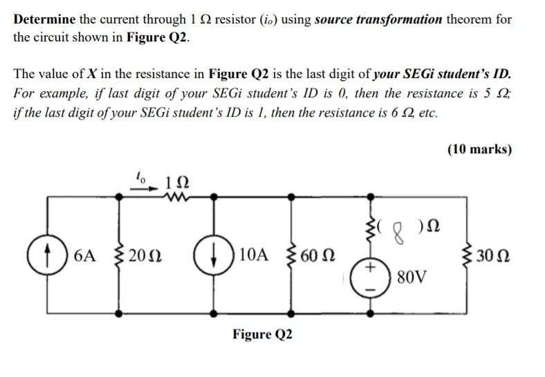 Solved Determine the current through 112 resistor (io) using | Chegg.com