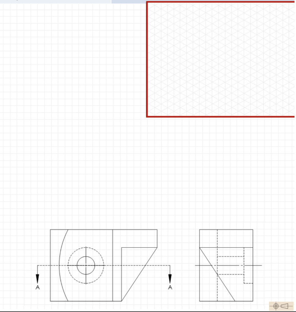 Solved Completed Section View (4 pts) Completed Isometric | Chegg.com