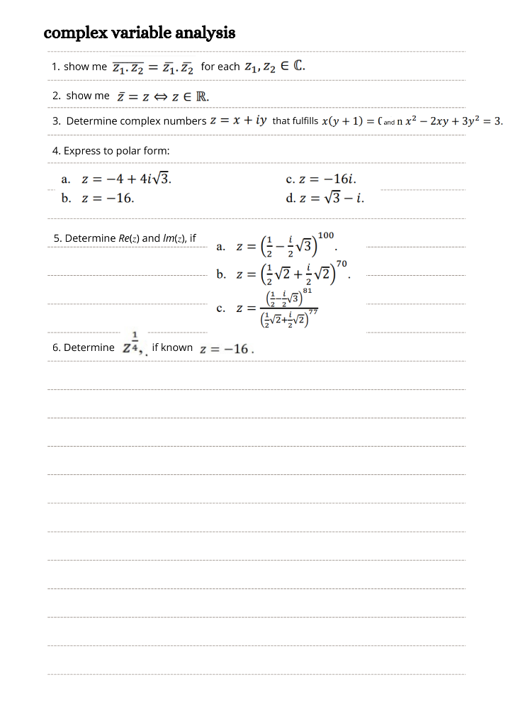 Solved complex variable analysis 1. show me 21.22 = 21.72 | Chegg.com