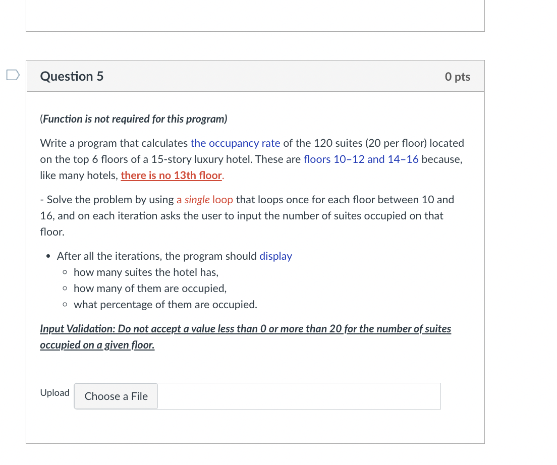 Solved (Function is not required for this program) Write a | Chegg.com