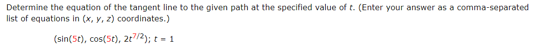 Solved Determine the equation of the tangent line to the | Chegg.com