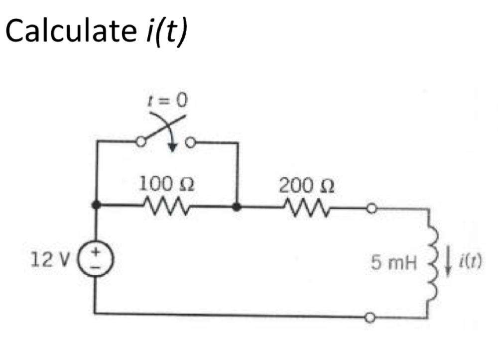 Solved Calculate i(t) t=0 Xo 200 22 1002 w 12 V 5 mH 31 i(0) | Chegg.com